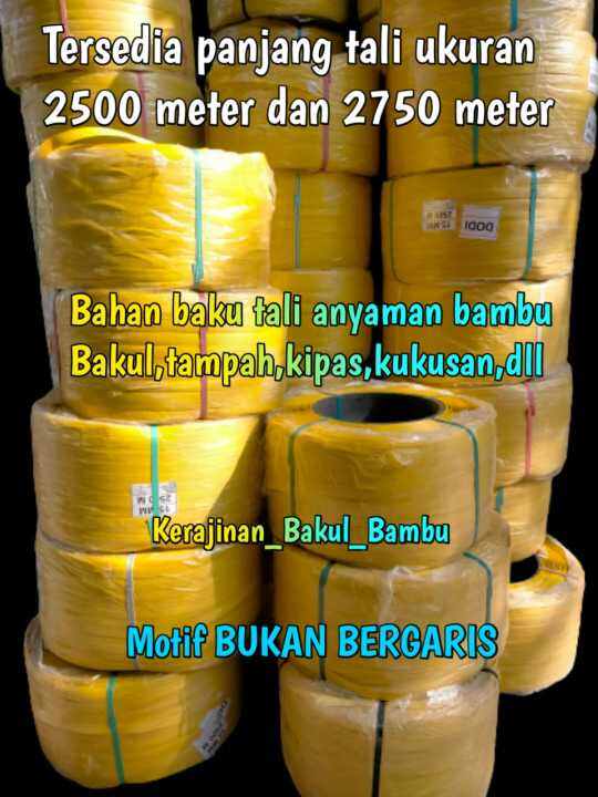 Bahan Baku tali kuning atau tali pembuatan anyaman bambu 1 Roll Panjang ...