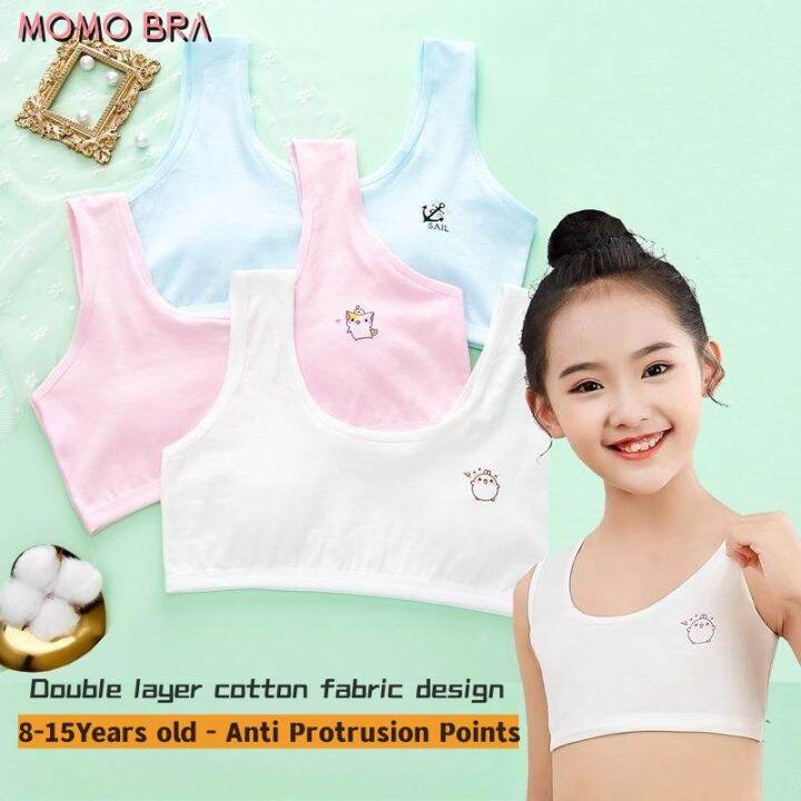 MOMO 8-15yrs Kids Bra Girls Training Bras Underwear Baby Bra Anti ...