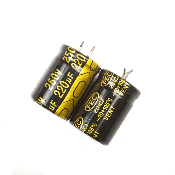 2ชิ้น,ยาง250V 220UF 22X31มม. 105 °C ตัวเก็บประจุแบบอิเล็กโทรลีติค | Lazada.co.th