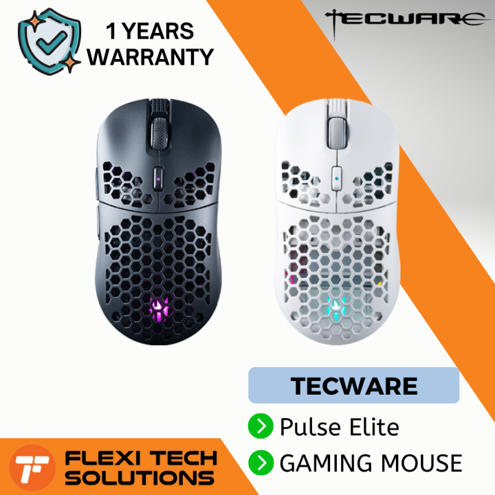 Flexi Tech TECWARE Pulse Elite Wireless RGB Gaming Mouse With Solid Cover / Holed Cover ( Hot ...