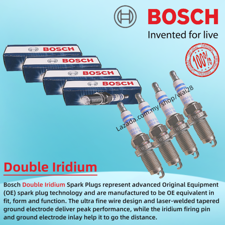 BOSCH Double Iridium Spark Plug CIVIC FD 1.8 2.0 2006 TO 2012 ACCORD 2. ...
