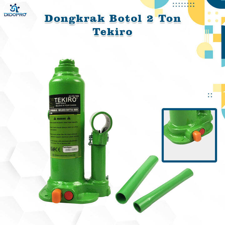 TEKIRO Dongkrak Botol 2 Ton / Hydraulic Jack Tekiro 2T / Dongkrak Mobil ...