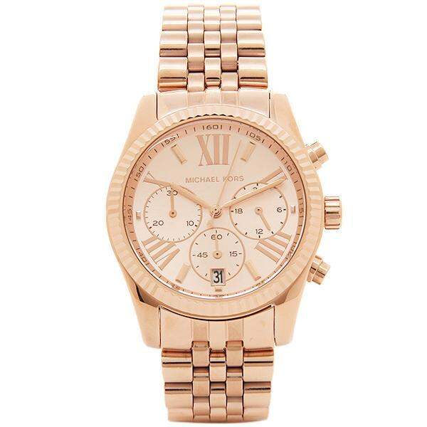 นาฬิกาผู้หญิง MICHAEL KORS Lexington Chronograph Rose Dial Ladies Watch ...