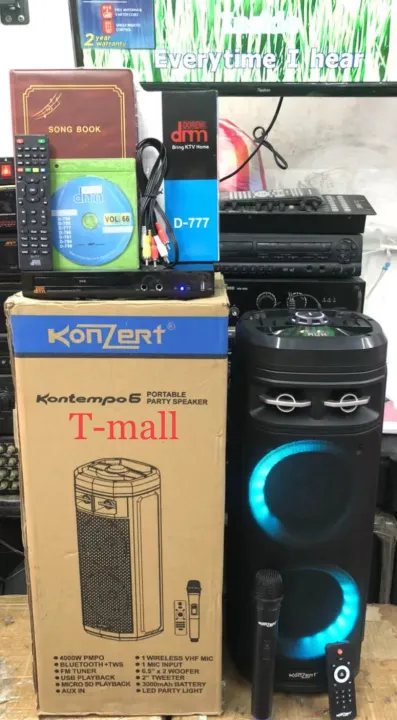 Karaoke Portable Speaker System ORIGINAL Konzert Kontempo 6 with ...