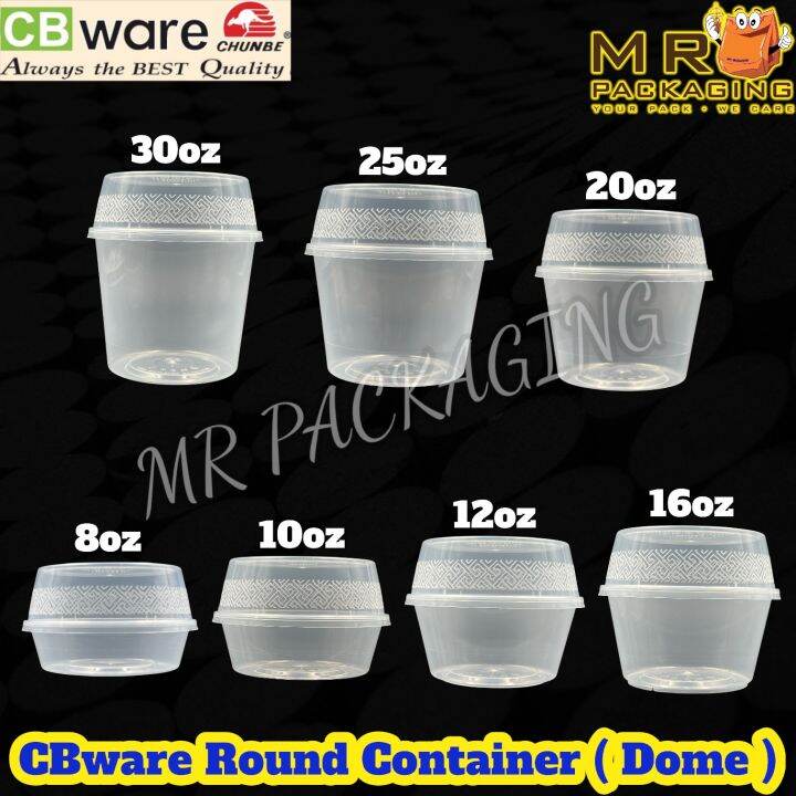 CB R 225 250 12 16 20 25 30 oz Round Container with Dome Lid ( 25sets± ...