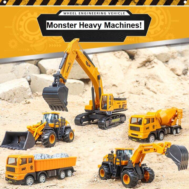Monster Construction Vehicle Engineering Toy Excavator Crane Road ...