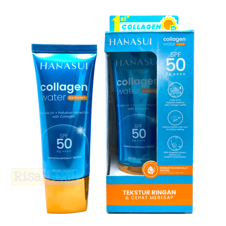 Hanasui Collagen water sunscreen SPF 50 PA++++ 30ml | Lazada Indonesia