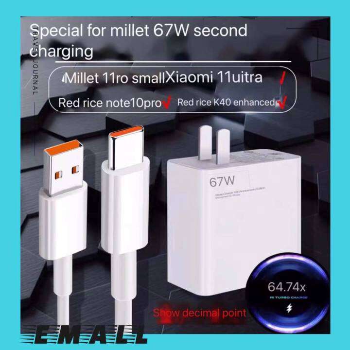 Xiaomi 11 Charger Poco X3 GT 67W Gallium Nitride Super Flash Charge ...