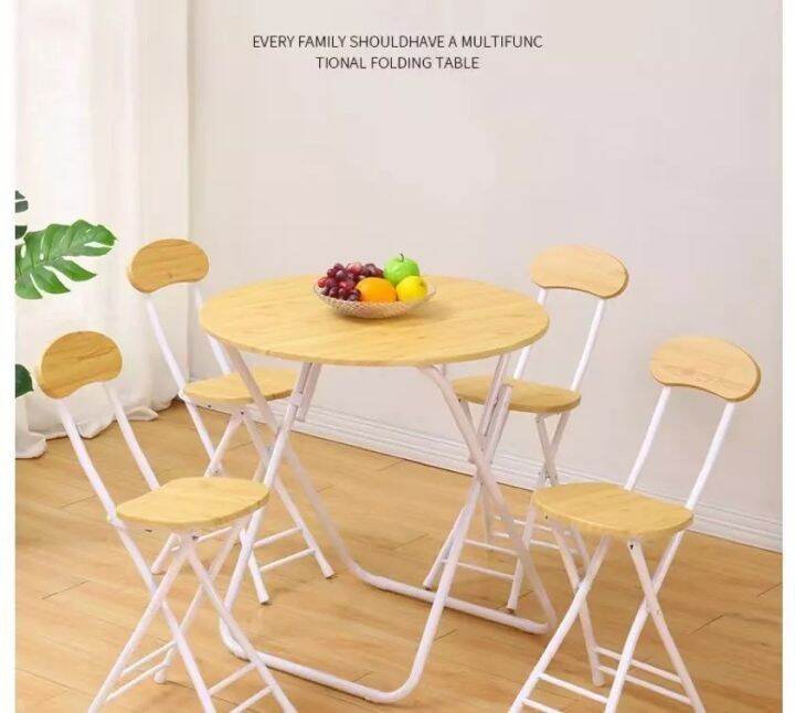NEW Meja Lipat Bulat Kayu Minimalis Ukuran 60x60cm / Meja Makan Bulat ...