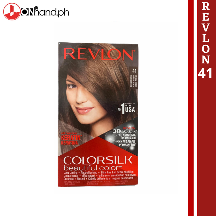 Revlon Colorsilk Medium Brown 41 Permanent and Ammonia Free | Lazada PH