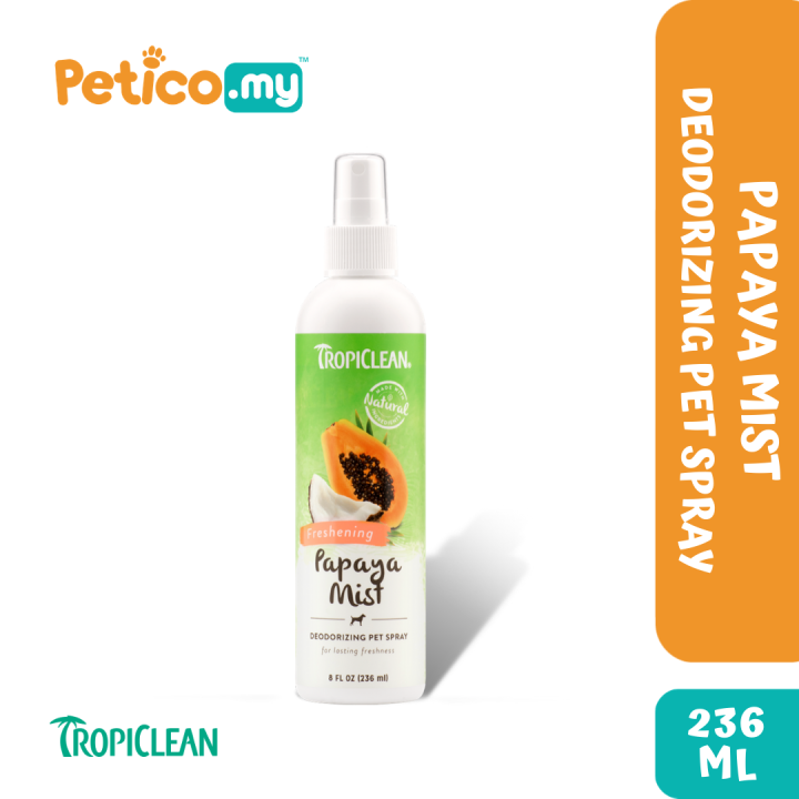 Tropiclean Papaya Mist Pets Spray Long Lasting, Tropical Freshness for ...