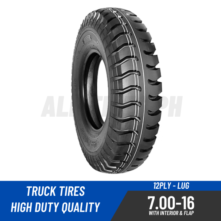 7.00-16 (12ply) LUG - Go Premium Truck Tires with Interior Tube and ...