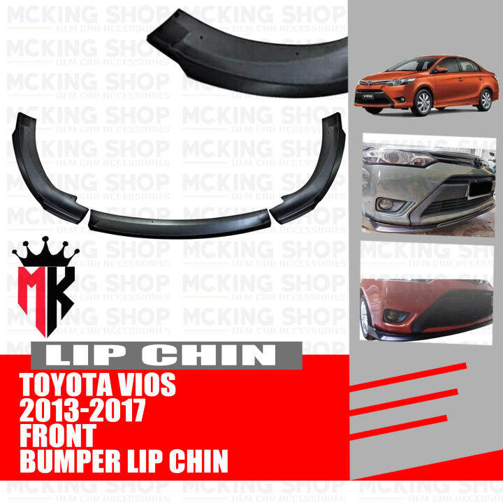 Toyota Vios 2013-2017 GEN 3 Front Bumper Lip Chin (Black) | Lazada PH