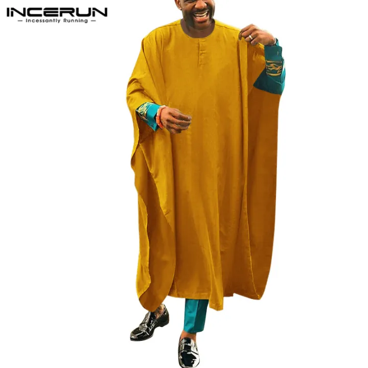 Perfectly INCERUN Mens Desert Dress Thobe Islamic Jubba Ethnic Robe Long Kaftan Loose Dubai ...