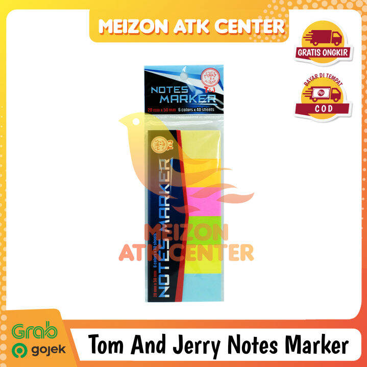 TOM AND JERRY NOTES MARKER TJ Sticky Notes Post it 20mm x 50mm [1 PAD ...