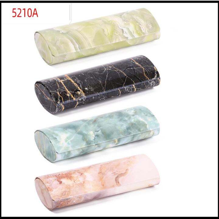 5210A ผู้หญิงผู้ชาย กล่องใส่แว่นกันแดด อุปกรณ์เสริมแว่นตา แบบพกพา แม่เหล็กที่แข็งแกร่ง ลายหิน ...