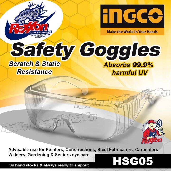 INGCO Safety Goggles HSG05 Rexxon Power Tools Trading | Lazada PH
