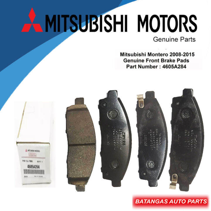 GENUINE MITSUBISHI FRONT BRAKE PADS 4605A284 for MONTERO 2008-2015 ...
