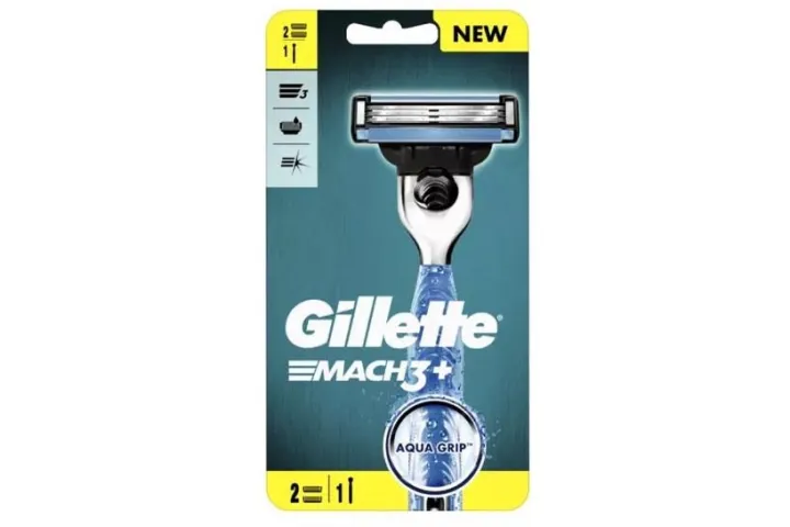 Gillette Mach 3+ Razor Aqua Grip with 1 Free Refill | Lazada PH