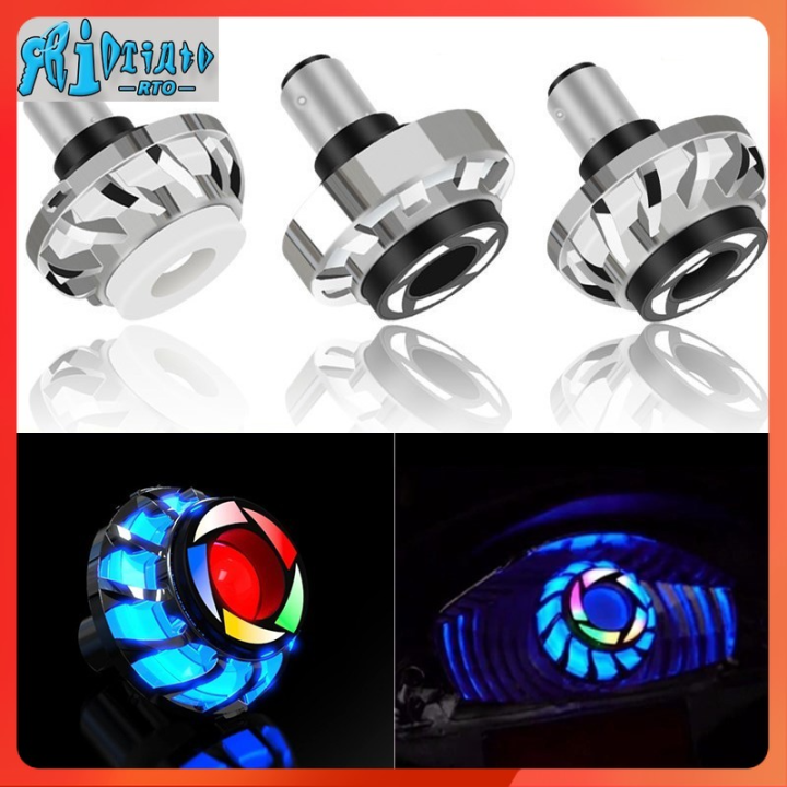 RTO OM Motorcycle LED brake motor light Angel Eye light Tail Flash ...