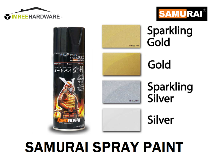 SAMURAI Spray Paint Metallic (Sparkling Gold, Sparkling Silver ...