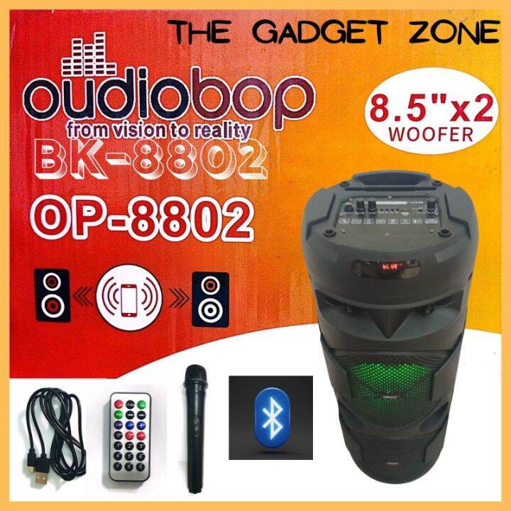 BK/OP/KST/ST-8802 Wireless BLuetooth speaker 32 inches with FREE WIRELESS MICROPHONE | Lazada PH