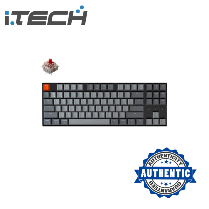 Keychron K8 87-Key Wireless RGB Plastic Frame Mechanical Keyboard [Red ...
