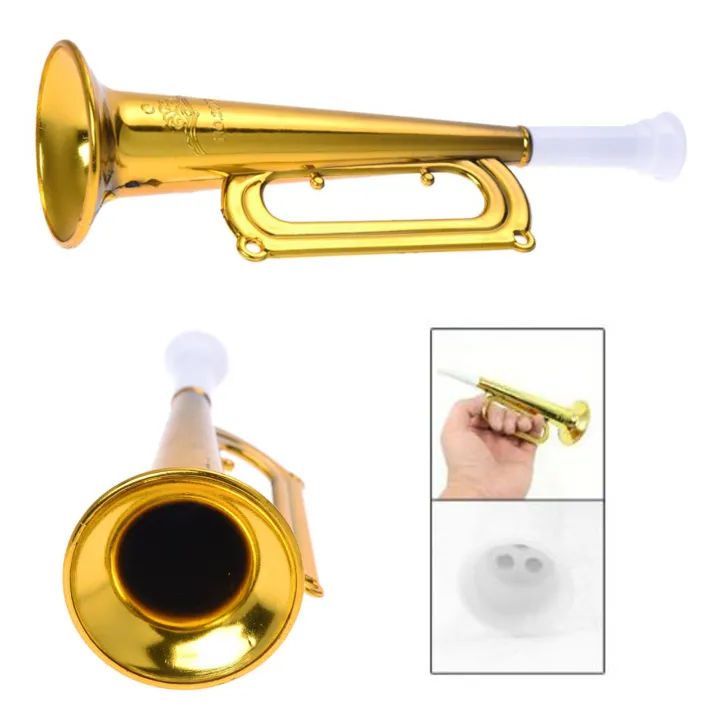 1 Piece Plastic Gold Tone Match Trumpet Loudspeaker Horn Toy | Lazada PH