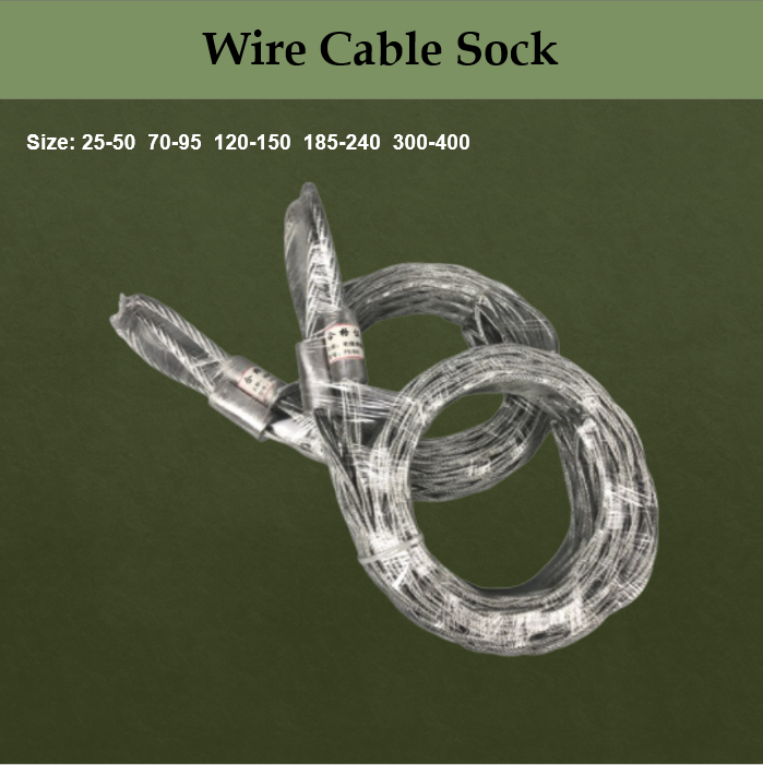 Electric Wire Stick Wire Rope Sock Cable Pulling Grip Steel Cable Socks ...