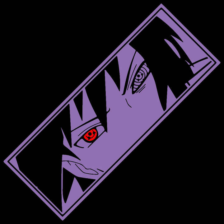 Japanese Anime Car Sticker Sasuke Sharingan Rinnegan Eye Die Cut Vinyl ...