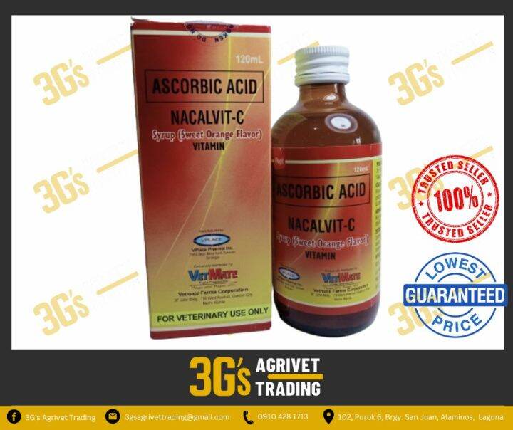 [3G AGRIVET] 1 BOTTLE PAPI NACALVIT-C ASCORBIC ACID / FOR DOGS / CATS ...