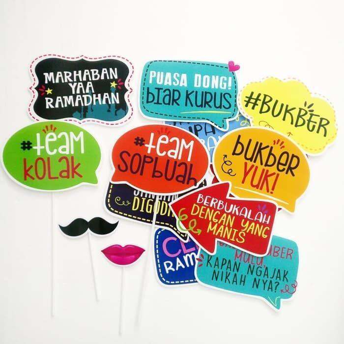 BUKBER RAMADHAN Fun Props PhotoBooth Perlengkapan Aksesoris Foto Photo ...