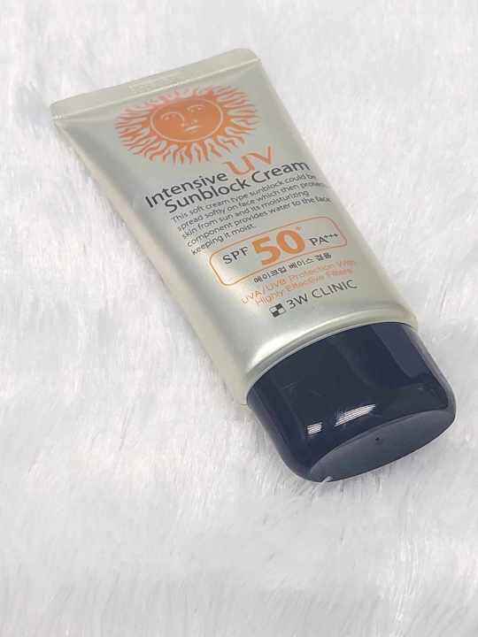 3W CLINIC SPF 50 PA+++ ( SUNBLOCK CREAM )เนื้อครีมบางเบาผสมมอยส์เจอร์ไร ...