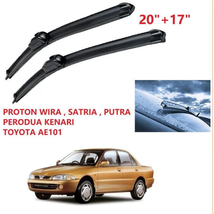 PROTON WIRA SATRIA KENARI PUTRA TOYOTA AE101 High Quality Soft Wiper Blade Rubber Pengelap 20 ...