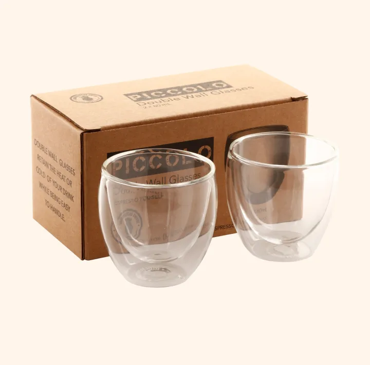 Piccolo Double Wall Glass/Cup 80ml x 2 | Lazada PH