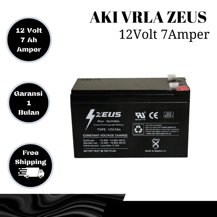 Aki VRLA ZEUS NP 12v 7Ah Untuk SOLAR PANEL / PANEL SURYA | Lazada Indonesia