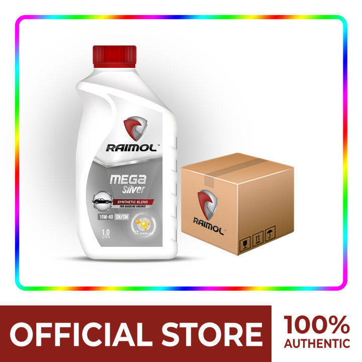 12PCS. RAIMOL MEGA SILVER 1L 10W40 SN SM CJ4 SYNTHETIC BLEND ENGINE OIL ...