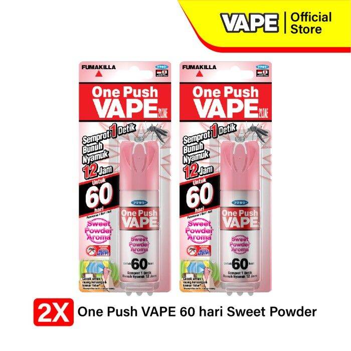 Fumakilla OnePush Vape Obat Nyamuk Sweet Powder 16ml (ISI 2) | Lazada ...