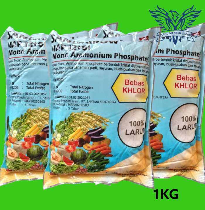 PUPUK MAP SANTAGROW 12+61 1KG Pupuk Untuk Semua Jenis Tanaman santani ...