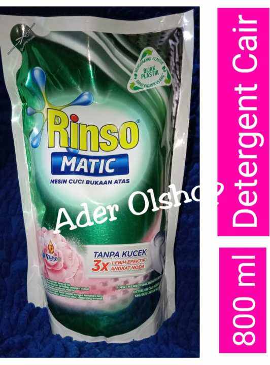 Rinso matic 800 ml & 700 ML deterjen cair top load / bukaan atas / bukaan depan MURAH | Lazada ...
