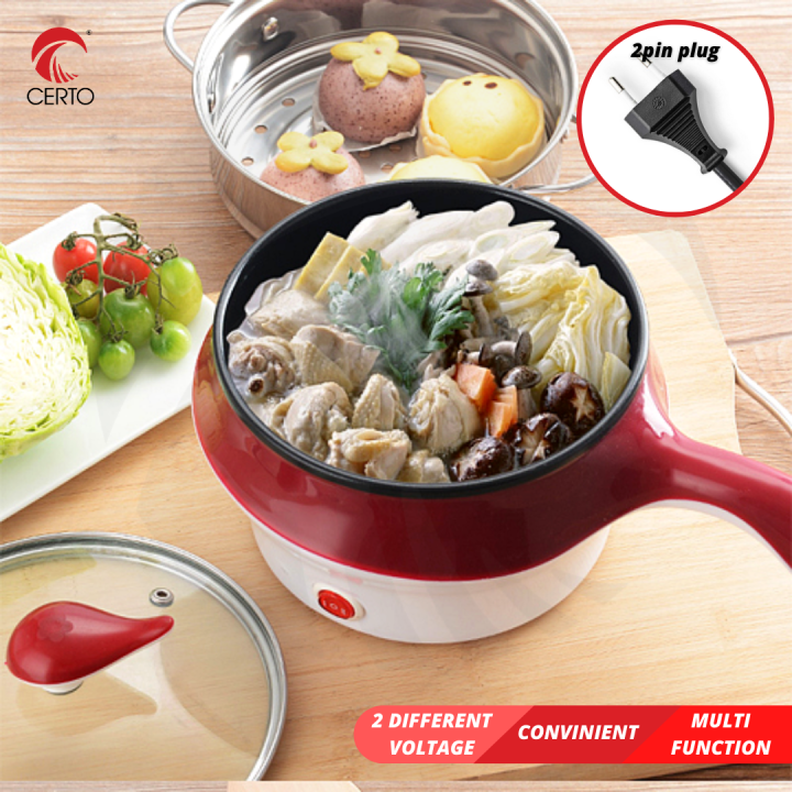 CERTO Electric Non Stick Ceramic Marble Frying Pan Rice Multi Mini Cooking Pot Rice Cooker Grill ...