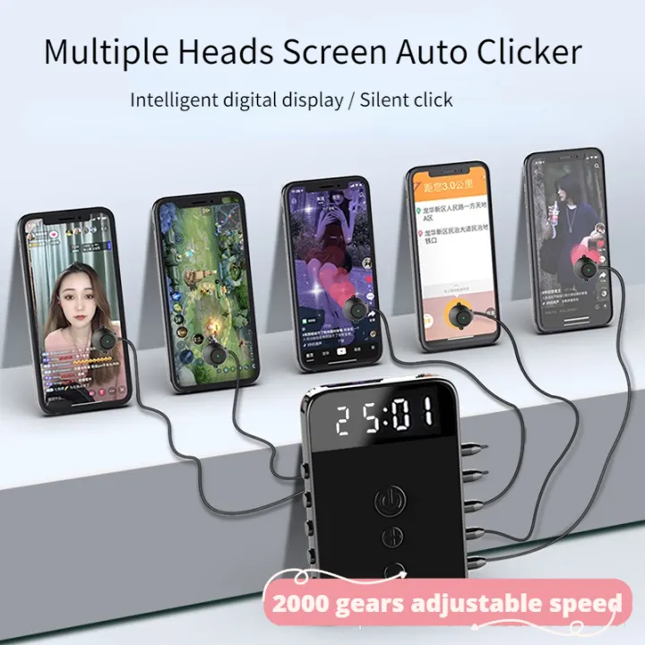 Multiple Heads Screen Auto Clicker Clip-on Smart Auto Clicker for Tik ...