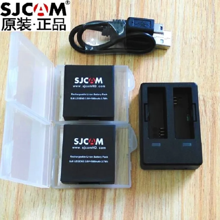 SJCAM SJ6 Legend Original Accessories Batteries Rechargable Power Dual ...