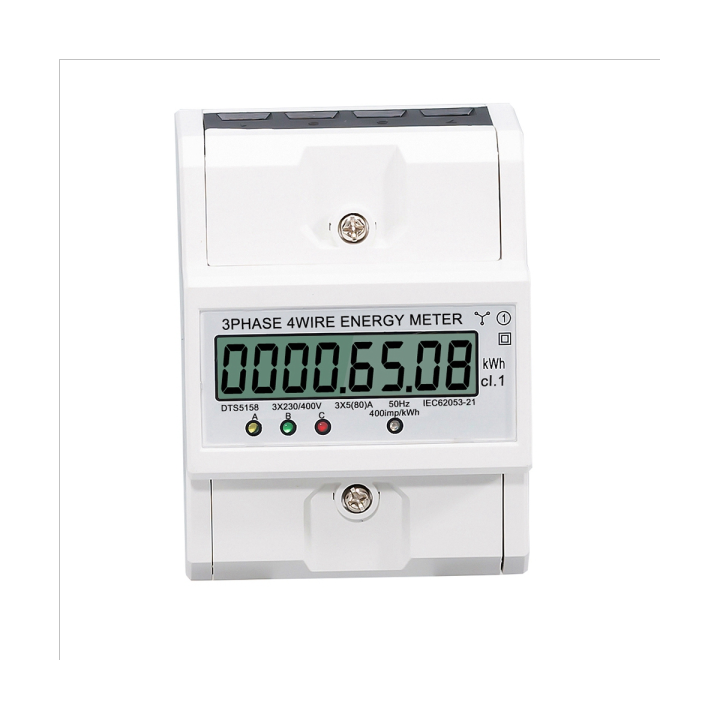 380V 80A 3 Phase 4 Wire Din Rail Electronic Watt for Power Energy Meter ...