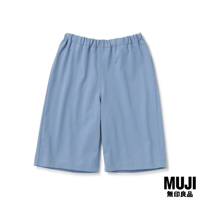 มูจิ กางเกงขาสั้นผ้าเจอร์ซีครึ่งส่วน เด็ก - MUJI Jersey Half Pants (Kids 110-150 cm) | Lazada.co.th