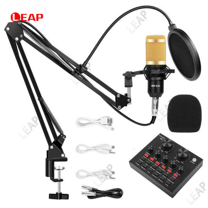 100% Original Meet BM-800 Condenser Microphone Kit With V8 Sound Card ...
