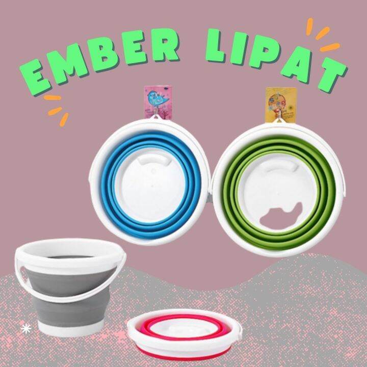 Ember Lipat Portable 3L 5L 10L Water Bucket Foldable Collapsible Baskom Multifungsi ST Terbaru ...