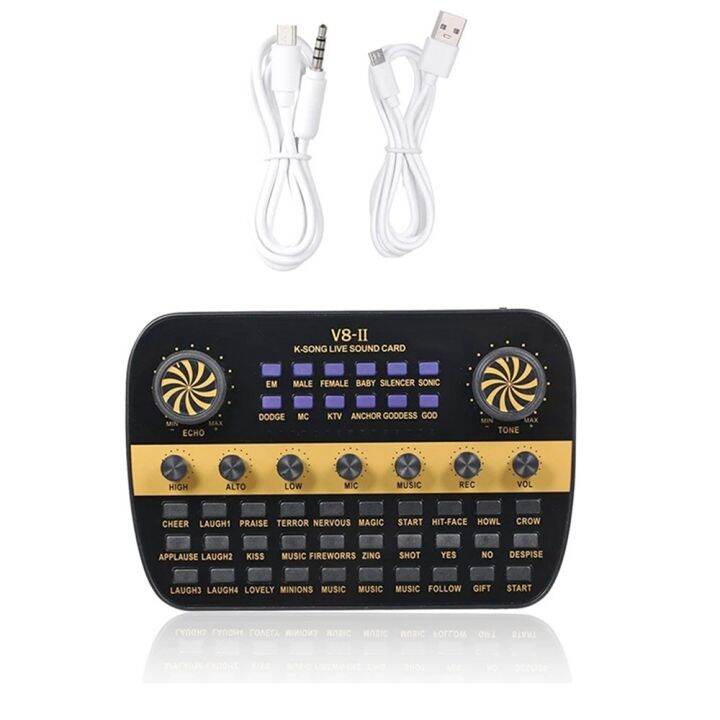 PC V8 External Usb การ์ดเสียงไมโครโฟน V 8 - Ii สําหรับโทรศัพท์มือถือ ...