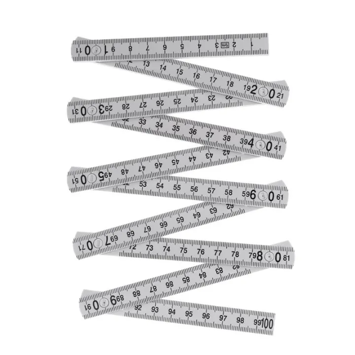 HEAVY DUTY 1M 2M 10 parts Folding Carpenters Ruler Lightweight Compact ...