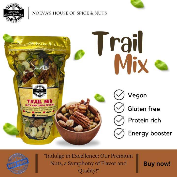 PREMIUM TRAIL MIX (3 IN 1) ROASTED ALMOND, WALNUTS, CASHEW | Lazada PH